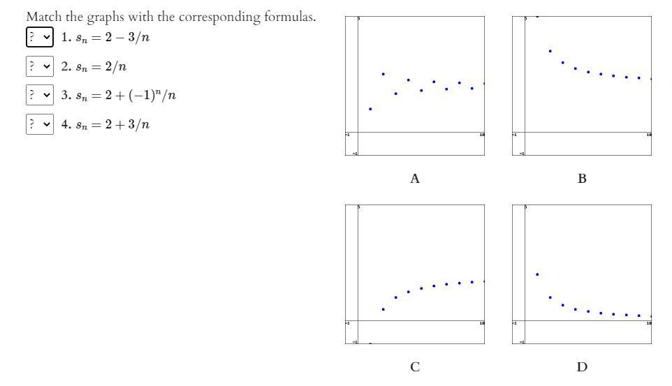 Solved Match the graphs with the corresponding formulas. 1. | Chegg.com