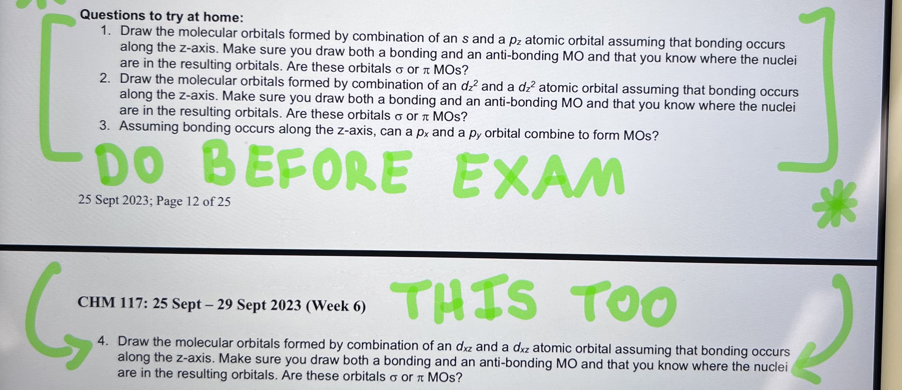 Solved Questions To Try At Home 1 Draw The Molecular