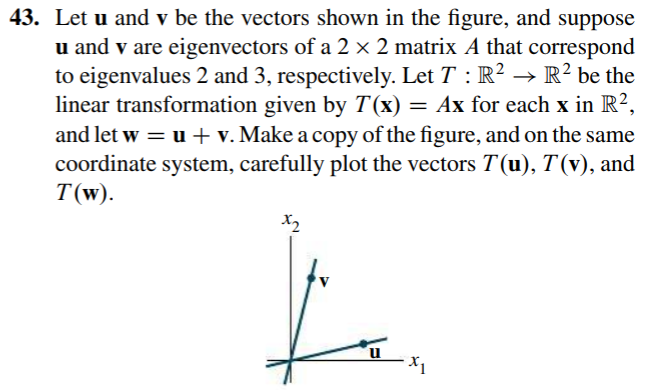 Solved 43. Let u and y be the vectors shown in the figure, | Chegg.com