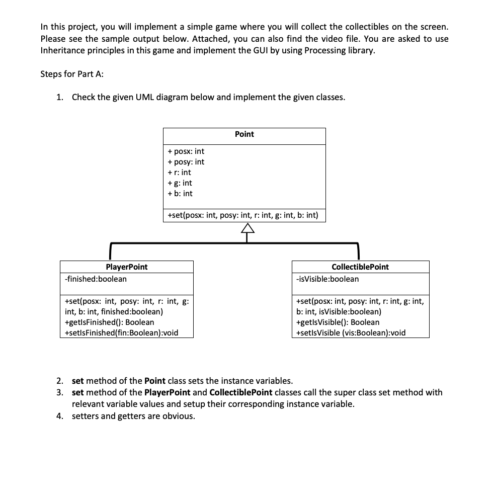 Solved In this project, you will implement a simple game | Chegg.com