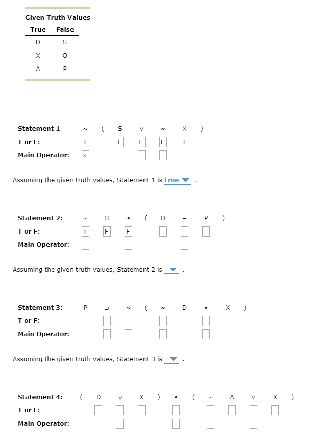 6. Truth Functions - Practice 2Calculate the truth | Chegg.com