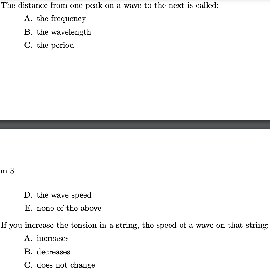 Solved The distance from one peak on a wave to the next is | Chegg.com