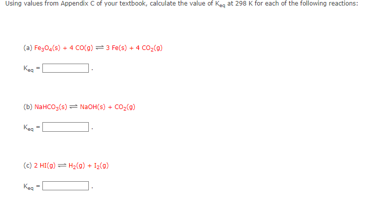 Solved Using Values From Appendix C Of Your Textbook 
