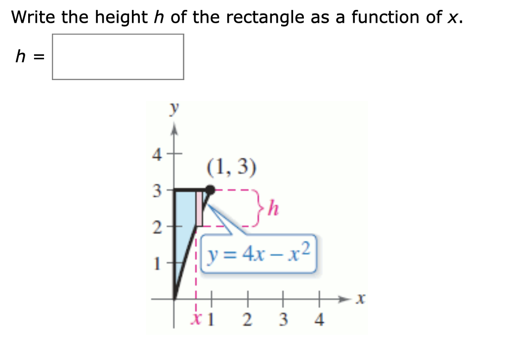 Solved Write the height h of the rectangle as a function of | Chegg.com
