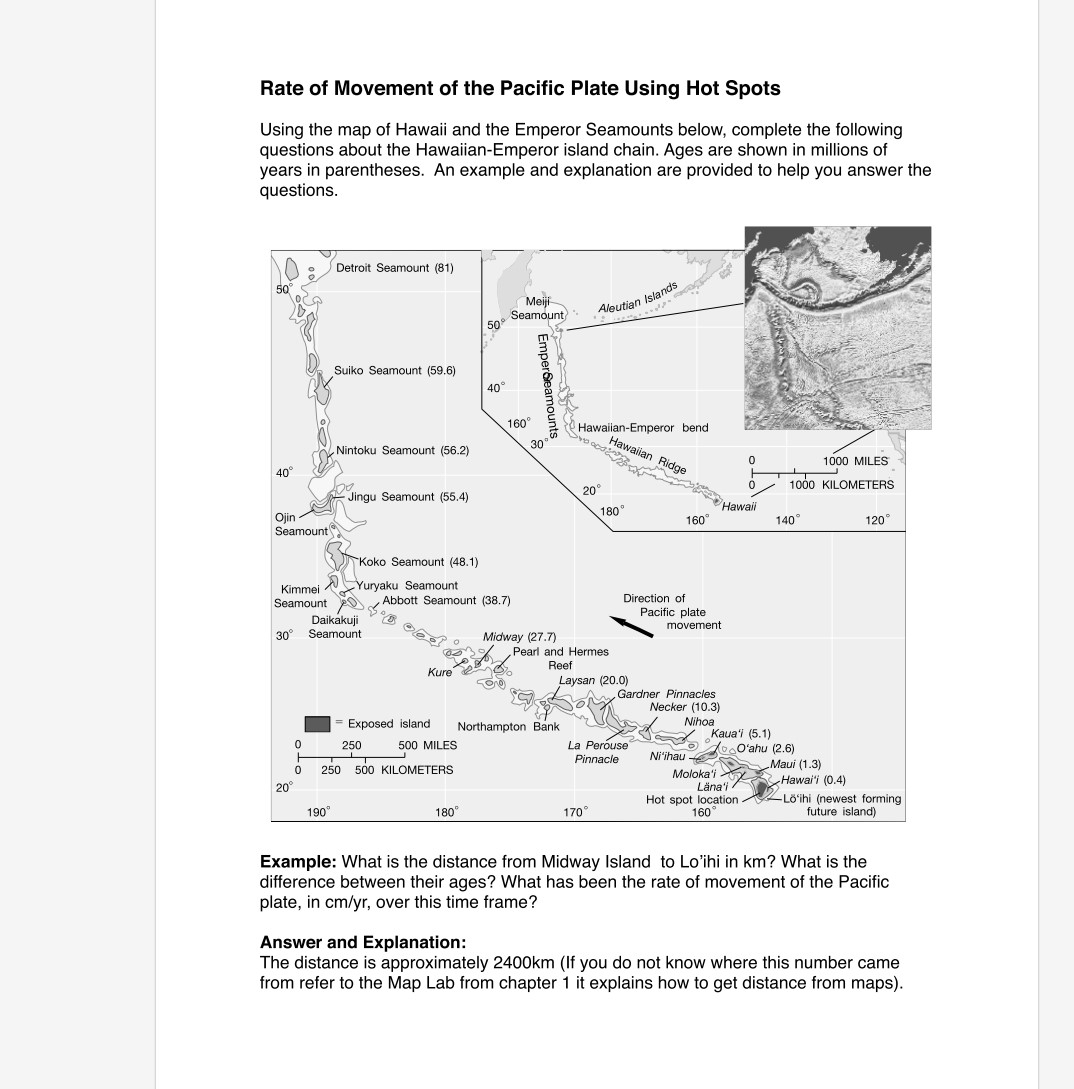 Solved 4. Has the rate of movement of the Pacific plate been | Chegg.com