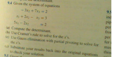 Solved (Fig. 4.6) ut the tridiagonal algorithm 9.2 Use the | Chegg.com