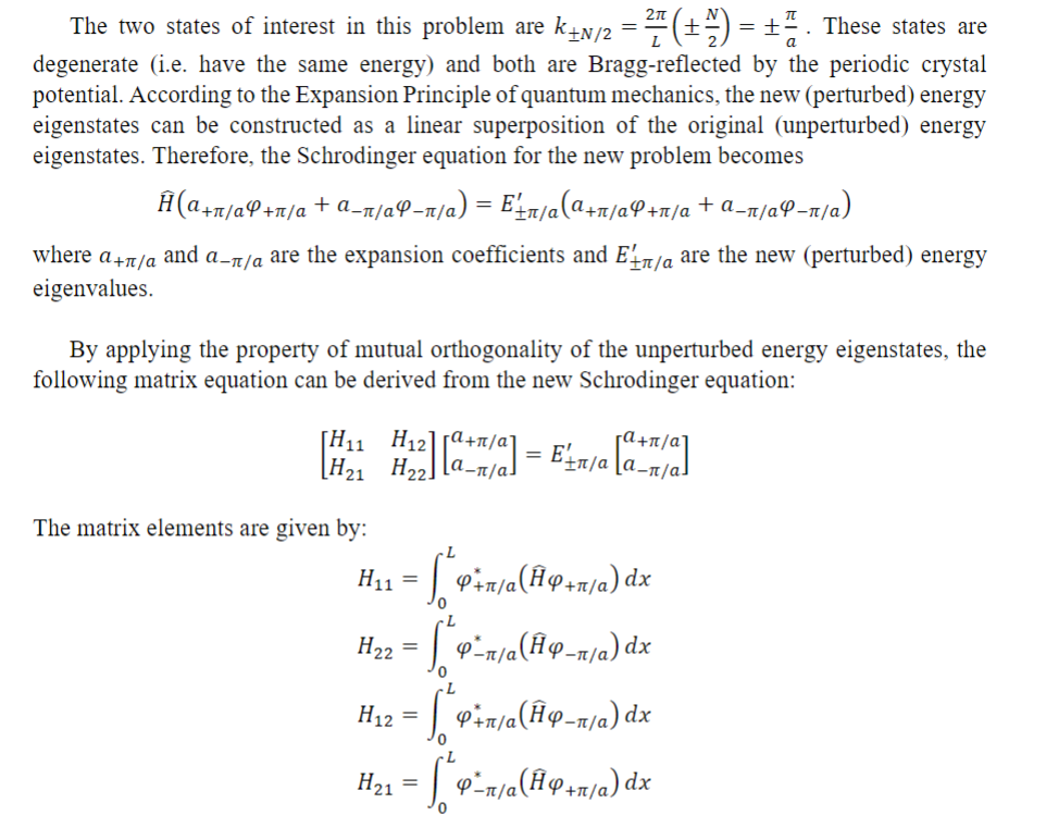 Solved The energy eigenstates and corresponding energy | Chegg.com