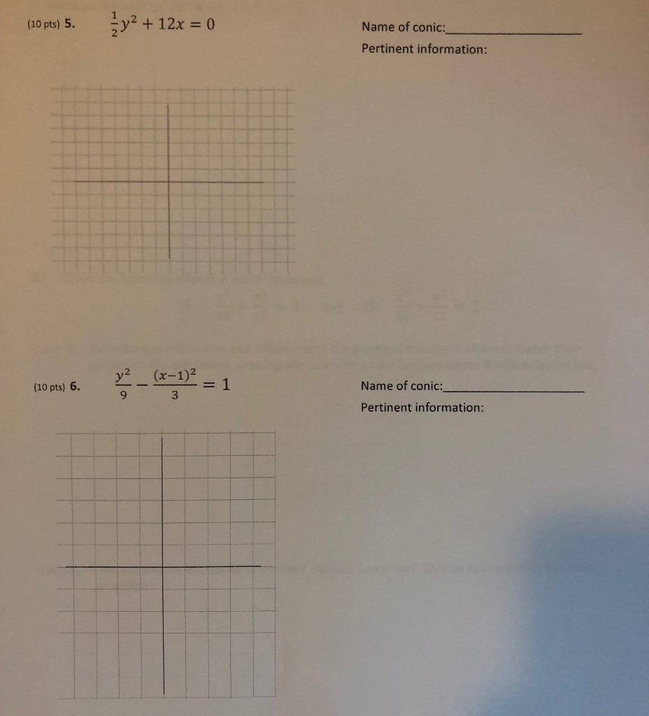 Solved a. identify the conic section and find the standard | Chegg.com