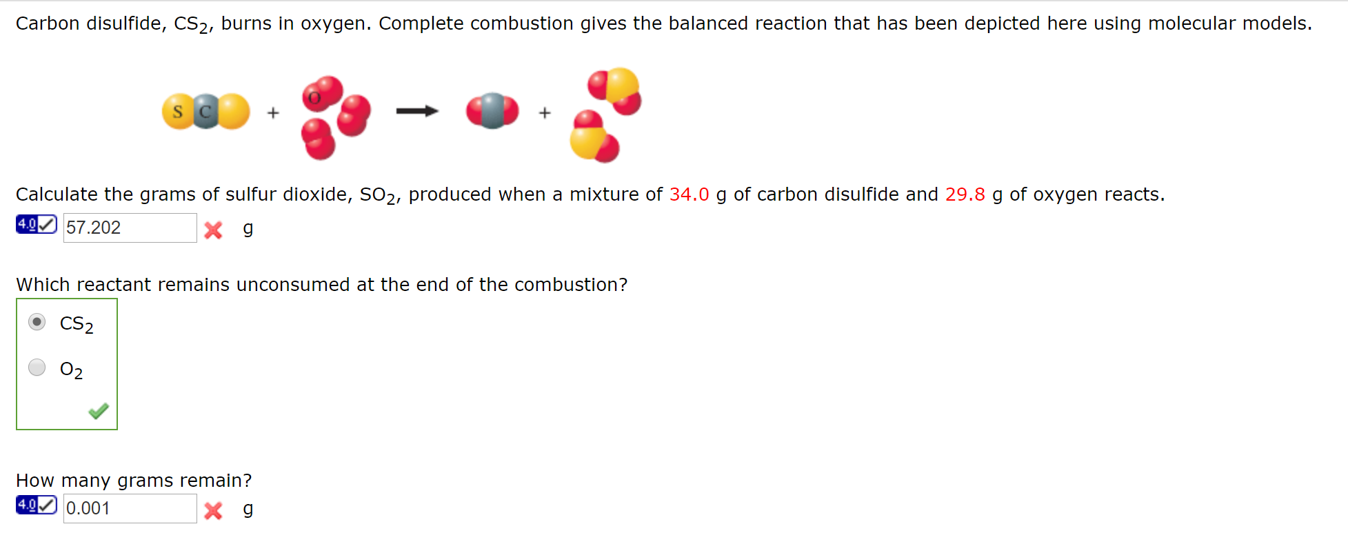 Solved Carbon disulfide, CS2, burns in oxygen. Complete | Chegg.com