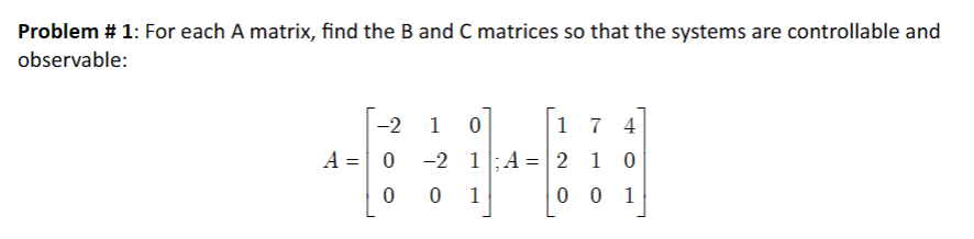 Solved Solve for both A matrices | Chegg.com