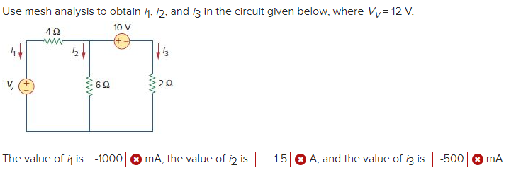 Solved Use mesh analysis to obtain i1,i2, and i3 in the | Chegg.com