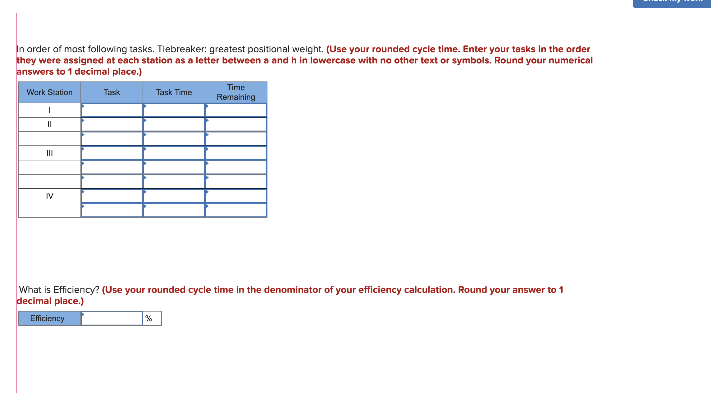 Solved A manager wants to assign tasks to workstations as | Chegg.com