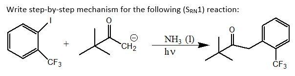 Solved Write step-by-step mechanism for the following (SRn1) | Chegg.com