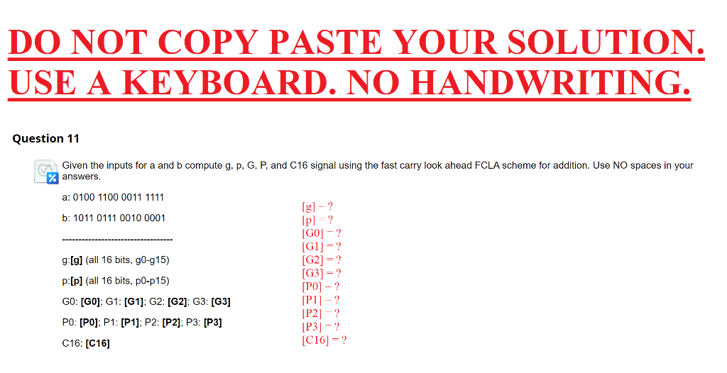 Solved DO NOT COPY PASTE YOUR SOLUTION. USE A KEYBOARD. NO | Chegg.com