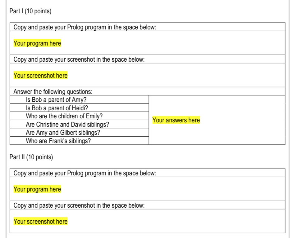 Part I (10 points) In Part I, you are going to write | Chegg.com