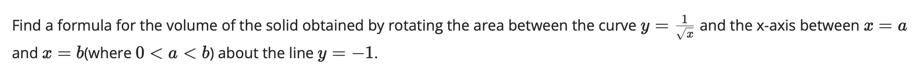 Solved Find a formula for the volume of the solid obtained | Chegg.com