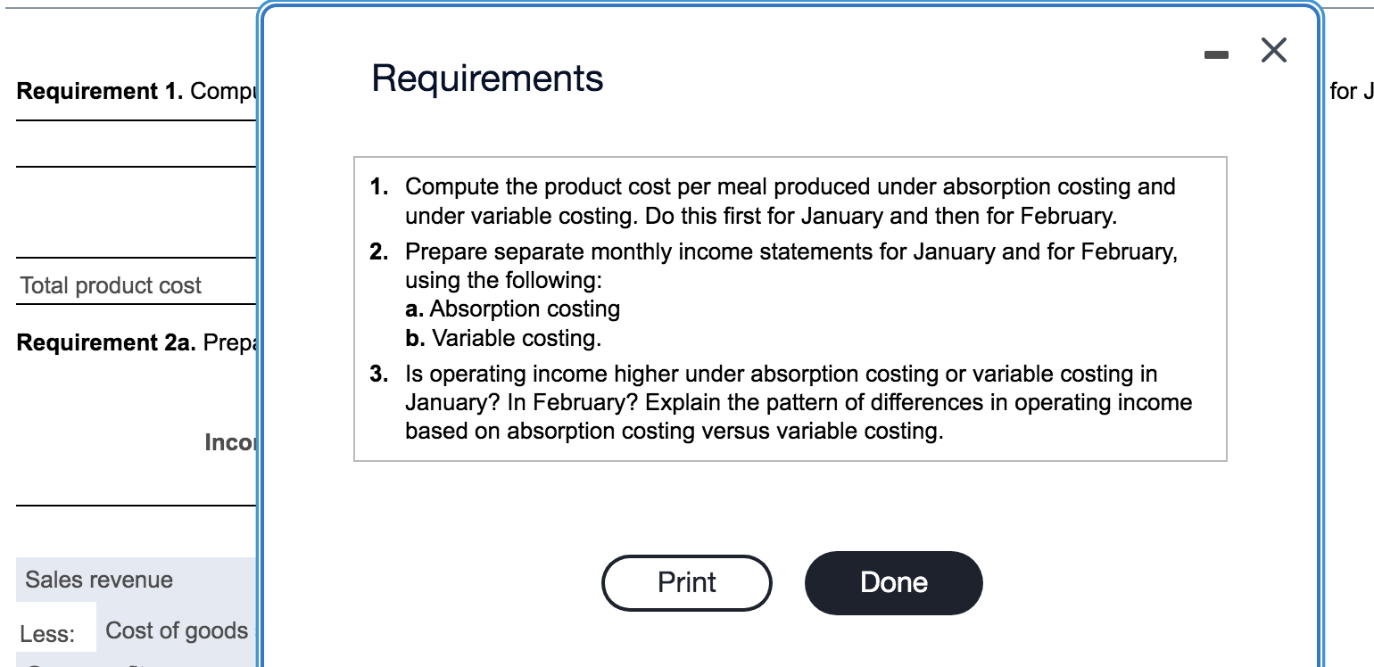 Solved Data table Requirement 1. Compute the product cost | Chegg.com