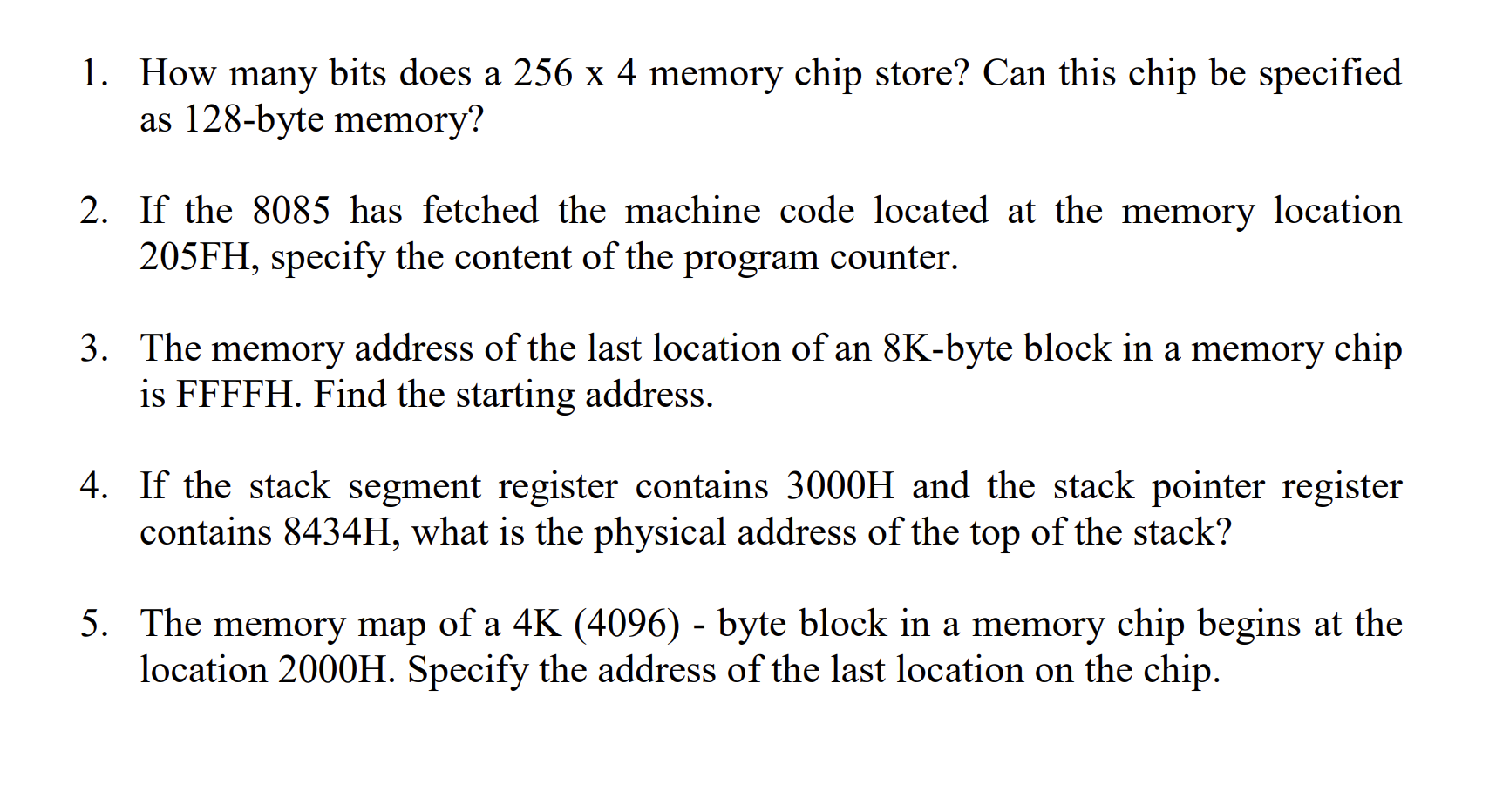 Solved How many bits does a 256×4 ﻿memory chip store? Can | Chegg.com