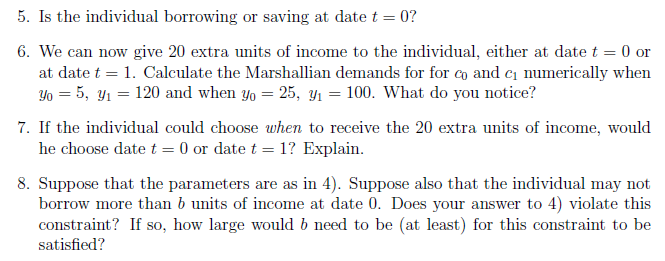 Solved Exercise 1 Intertemporal Choice Consider an | Chegg.com