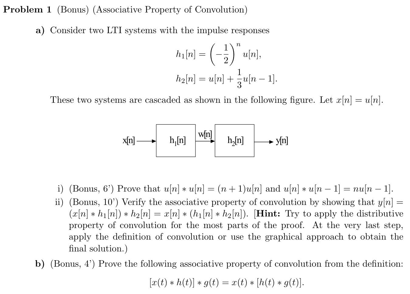 Solved Problem 1 (Bonus) (Associative Property of | Chegg.com