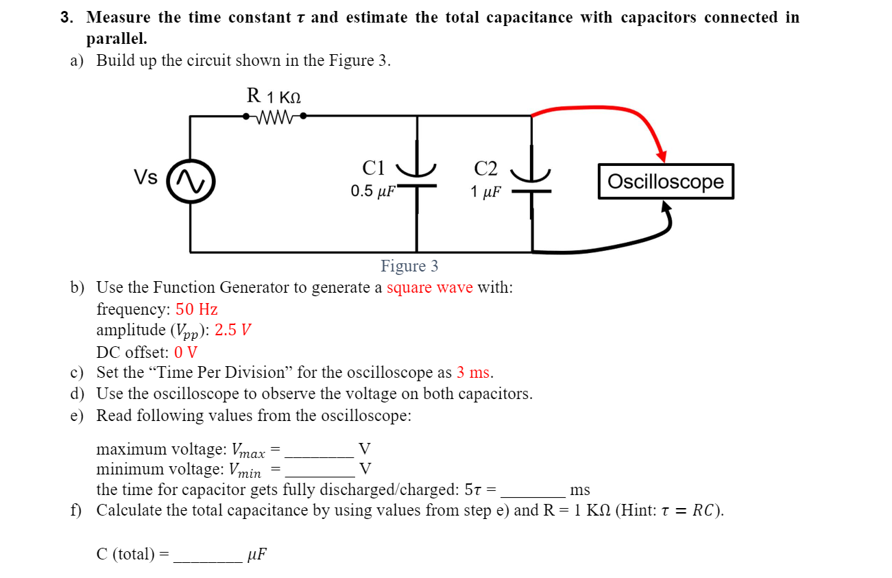 Solved Procedure 1 Vmax= _____ V Vmin=_____ V 5T=______ | Chegg.com