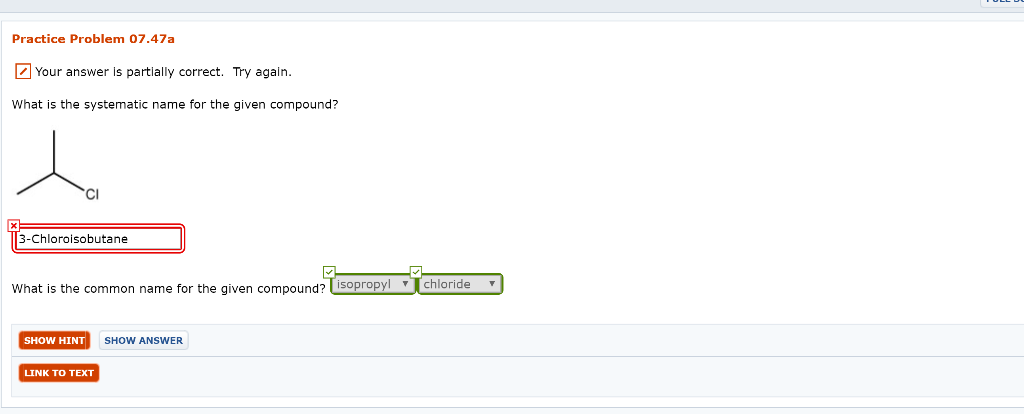 Solved Practice Problem 07.47a Your answer is partially | Chegg.com