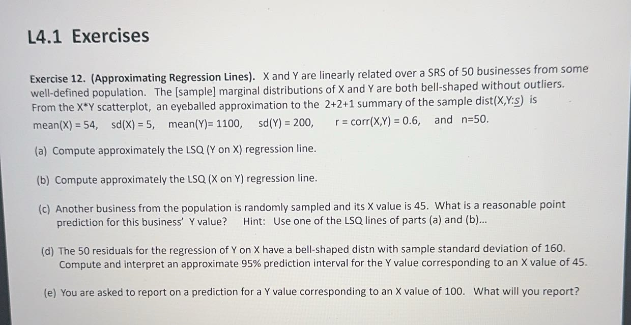 Solved L41 ﻿exercisesexercise 12 Approximating Regression 6504