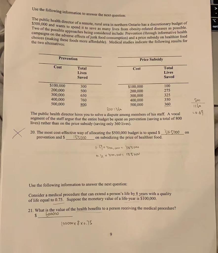 Solved Use the following information to answer the next | Chegg.com
