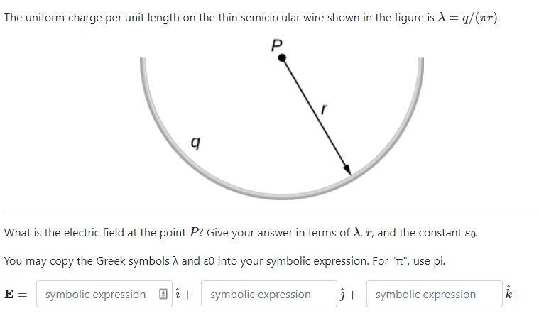 Solved The uniform charge per unit length on the thin | Chegg.com