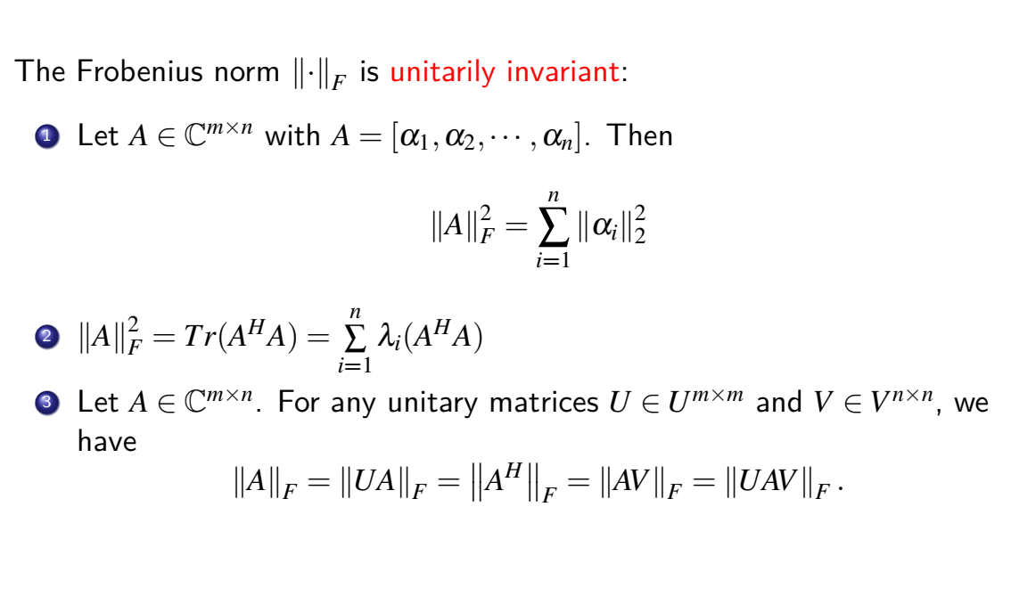 Solved Prove the Frobenius norm ∥·∥F is unitarily | Chegg.com
