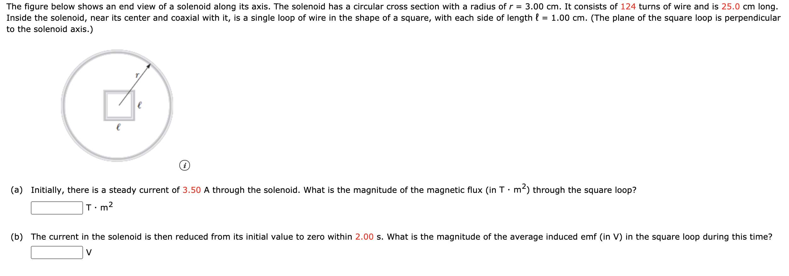 Solved The Figure Below Shows An End View Of A Solenoid