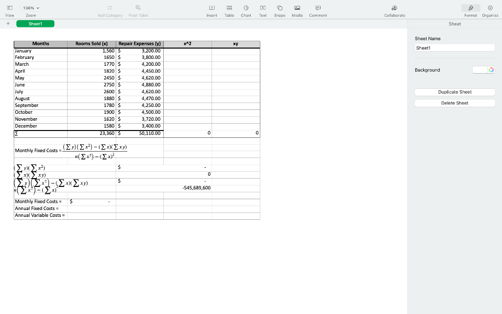 Using the regression analysis template provided, find | Chegg.com