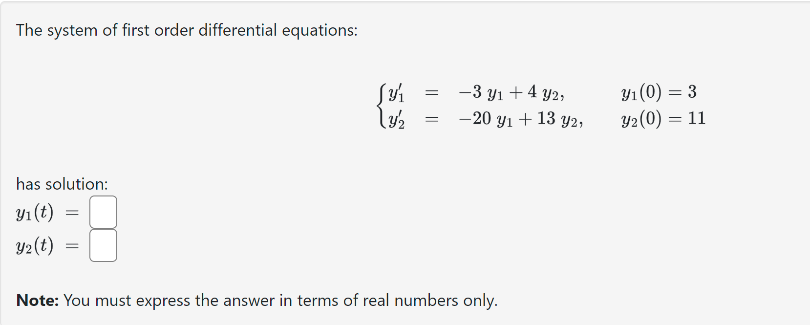 Solved The system of first order differential equations: | Chegg.com