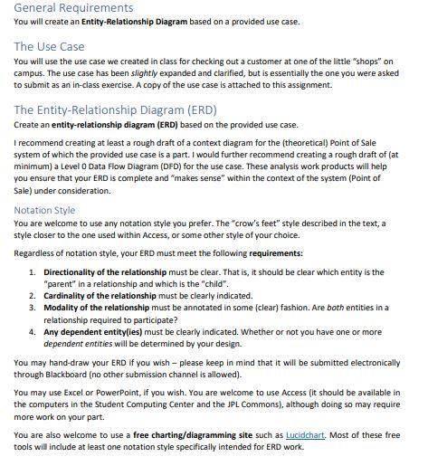 Solved General Requirements You will create an | Chegg.com