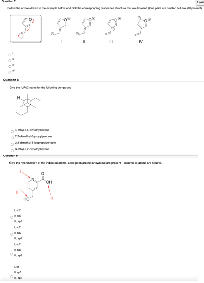 Solved Question 7 1 poin Follow the arrows drawn in the | Chegg.com