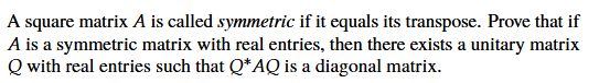 Solved A square matrix A ﻿is called symmetric if it equals | Chegg.com