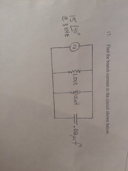 Solved Find the branch currents in the circuit shown below. | Chegg.com