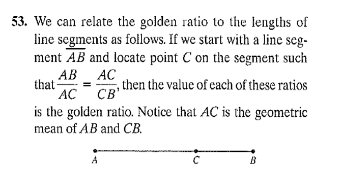 Solved 53. We can relate the golden ratio to the lengths of | Chegg.com