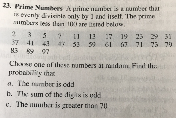 Solved 23. Prime Numbers A prime number is a number that is | Chegg.com
