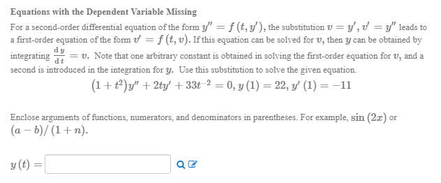 Solved Equations with the Dependent Variable Missing For a | Chegg.com