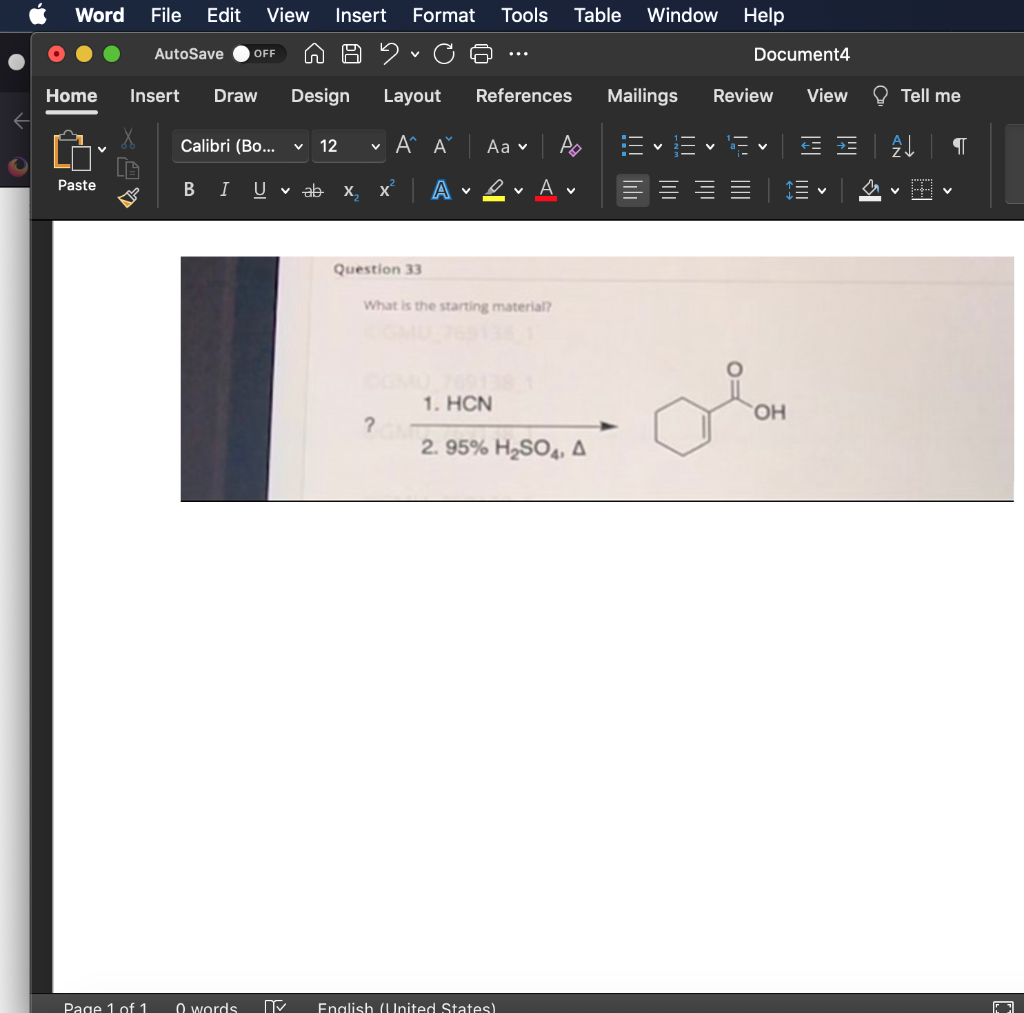 Solved Word File Edit View Insert Format Tools Table Window 6619