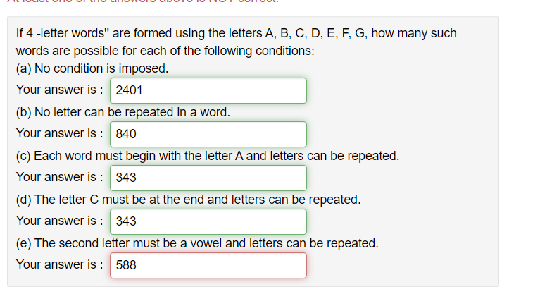 Solved If 4 -letter words" are formed using the letters A, | Chegg.com