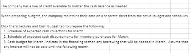 Solved Preparing a Cash Budget with Supporting Schedules | Chegg.com