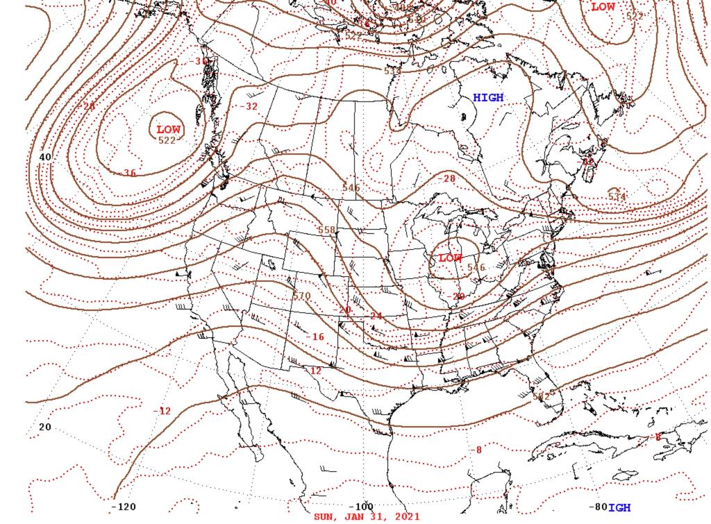 Solved On the 500 mb map shown, a relatively large gradient | Chegg.com
