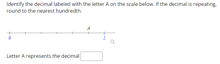 Solved Identify the decimal labeled with the letter A on the | Chegg.com