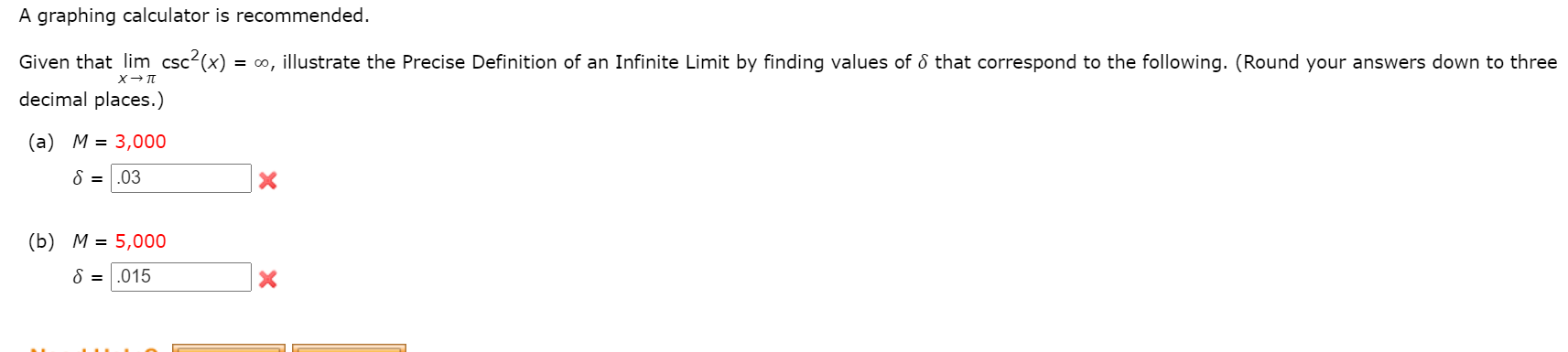 Solved A graphing calculator is recommended. Given that lim | Chegg.com