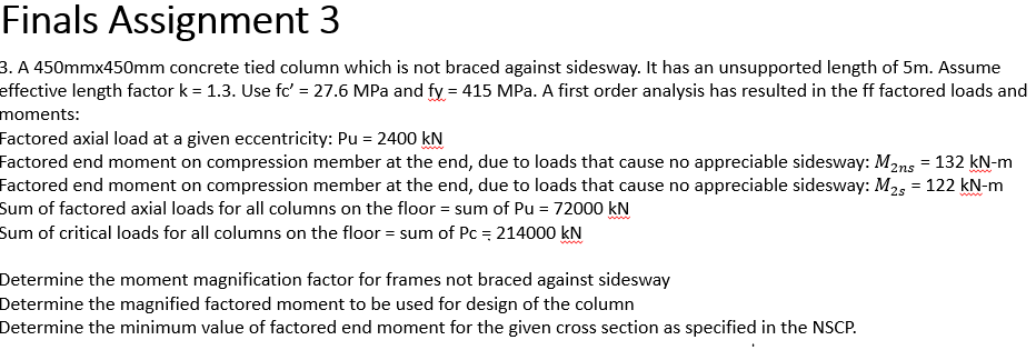 Solved Calculate the ultimate axial load capacity of a round | Chegg.com