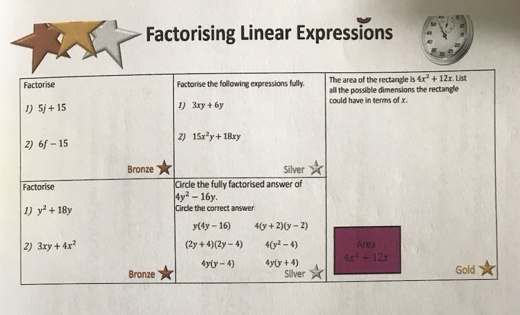 Solved 29 50 Factorising Linear Expressions 20 Factorise | Chegg.com
