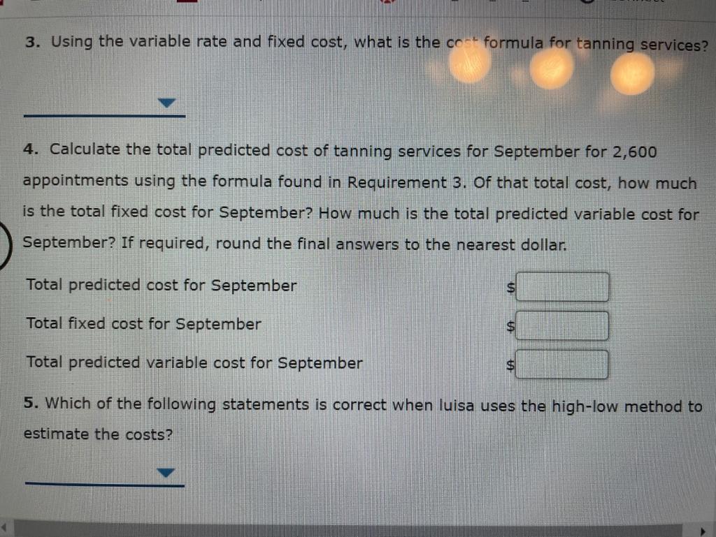 Solved 3. Using the variable rate and fixed cost, what is | Chegg.com
