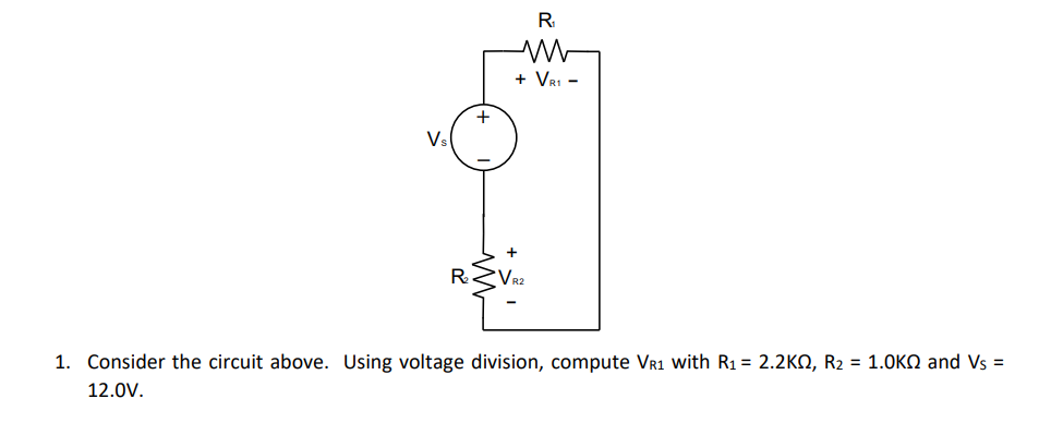 Solved 1. Consider the circuit above. Using voltage | Chegg.com